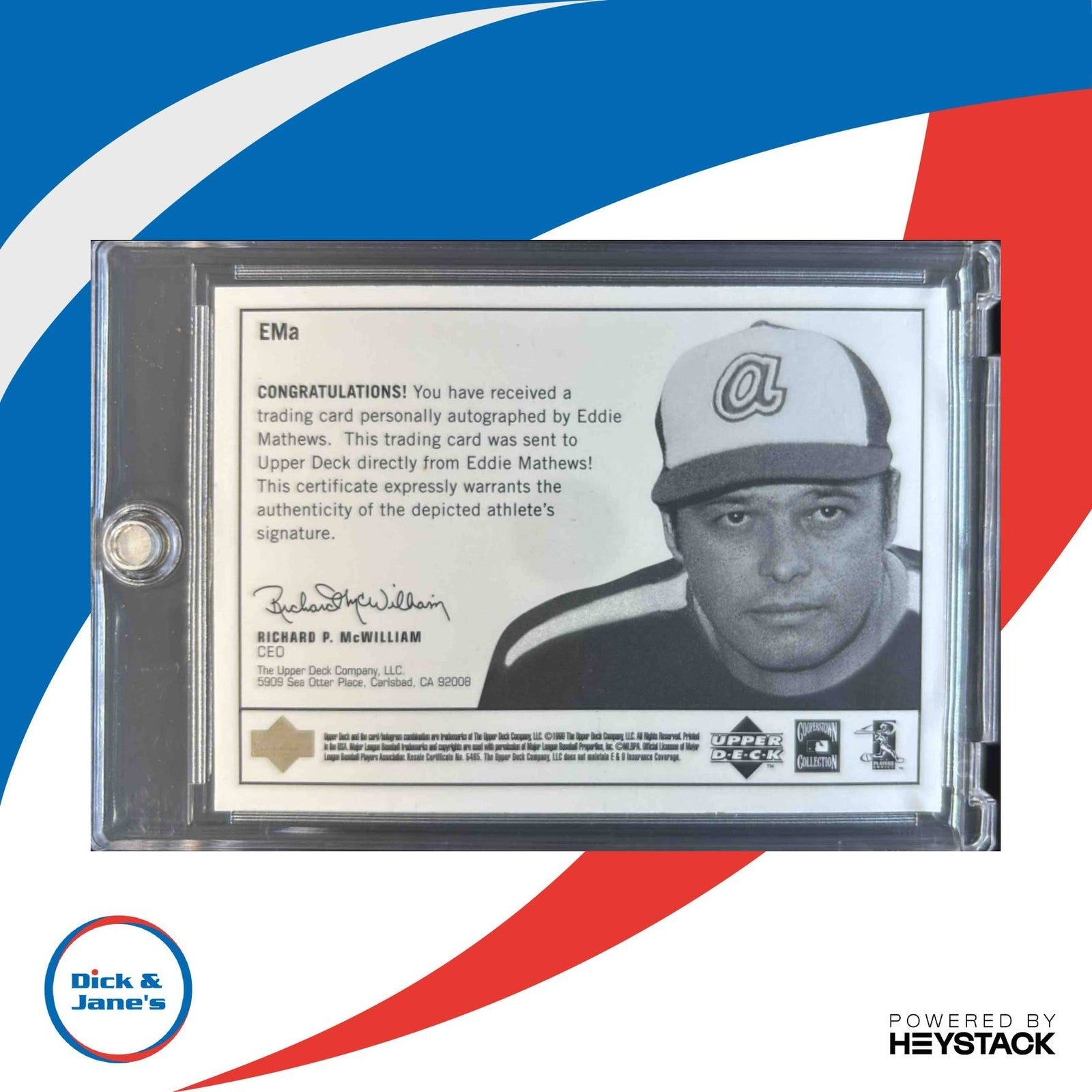 1999 Upper Deck Century Legends Eddie Mathews Epic