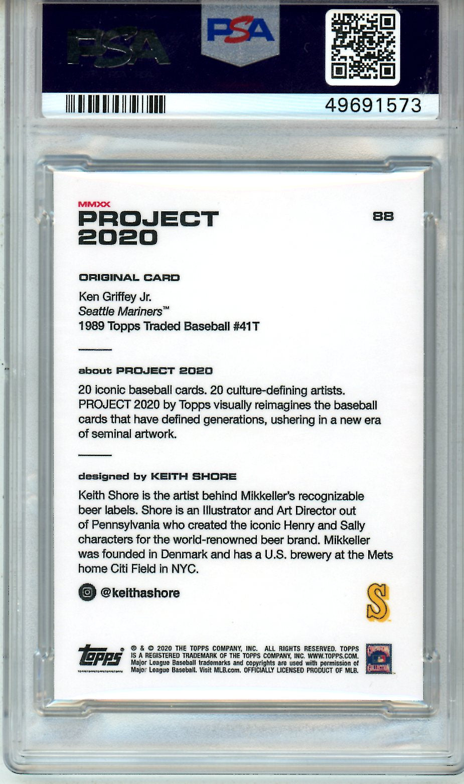 2020 Topps Project 2020 Ken Griffey Jr. Keith Shore