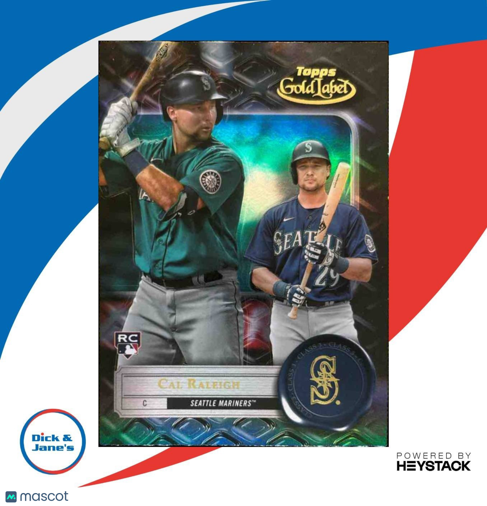 2022 Topps Gold Label Cal Raleigh Class 3 #7 RC