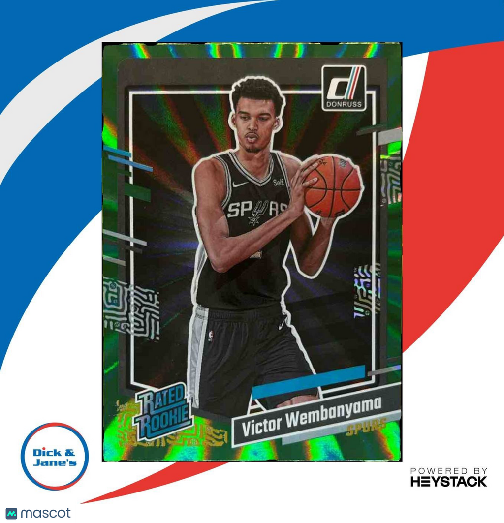2023-24 Panini Donruss Victor Wembanyama Green Laser