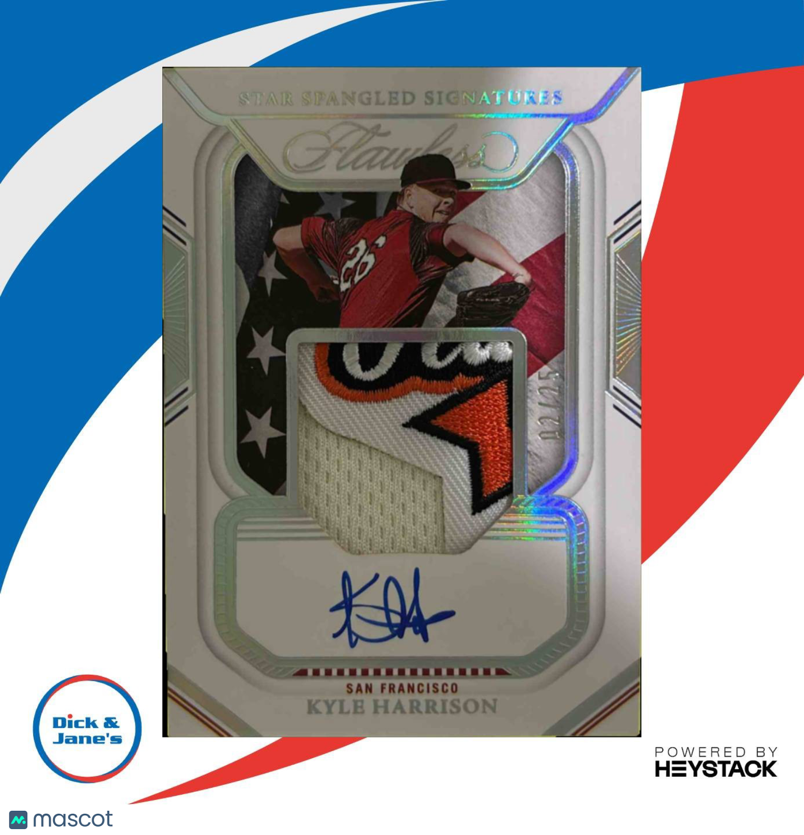 2023 Flawless Kyle Harrison Star Spangled Signatures