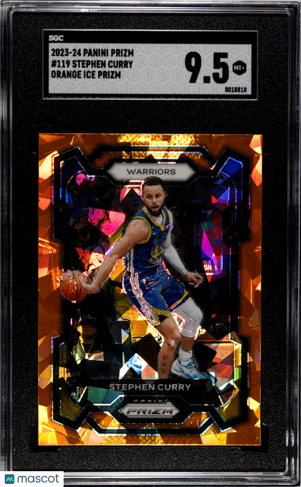 2023 Panini Prizm Stephen Curry Orange Ice #119 SGC