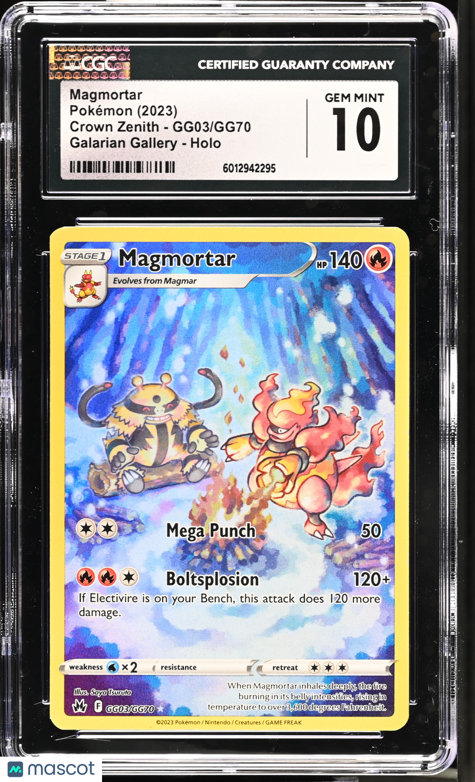 2023 Pokemon Crown Zenith Magmortar #GG03/GG70 CGC 10