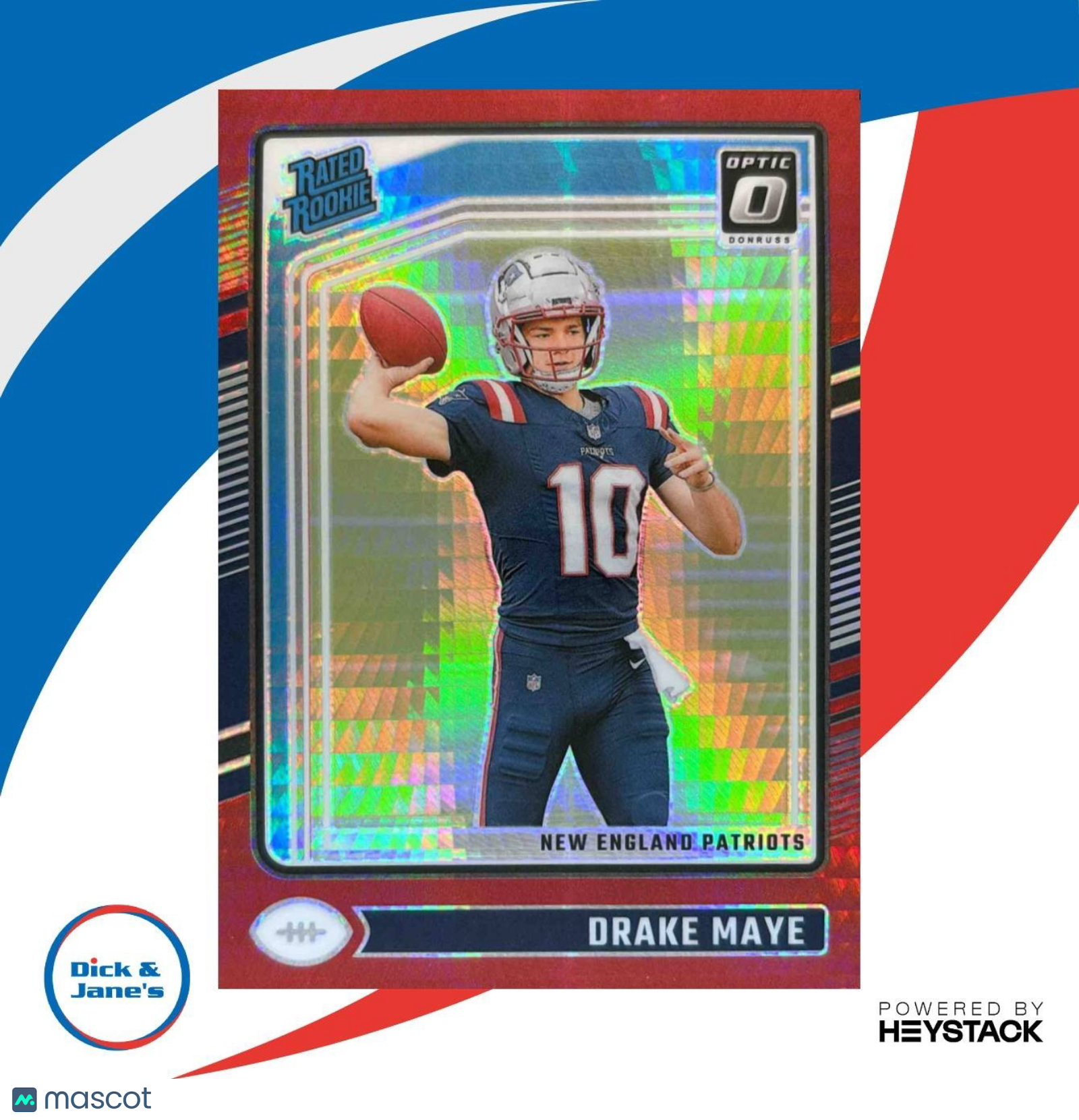 2024 Donruss Optic Drake Maye Red Hyper #229 Rated