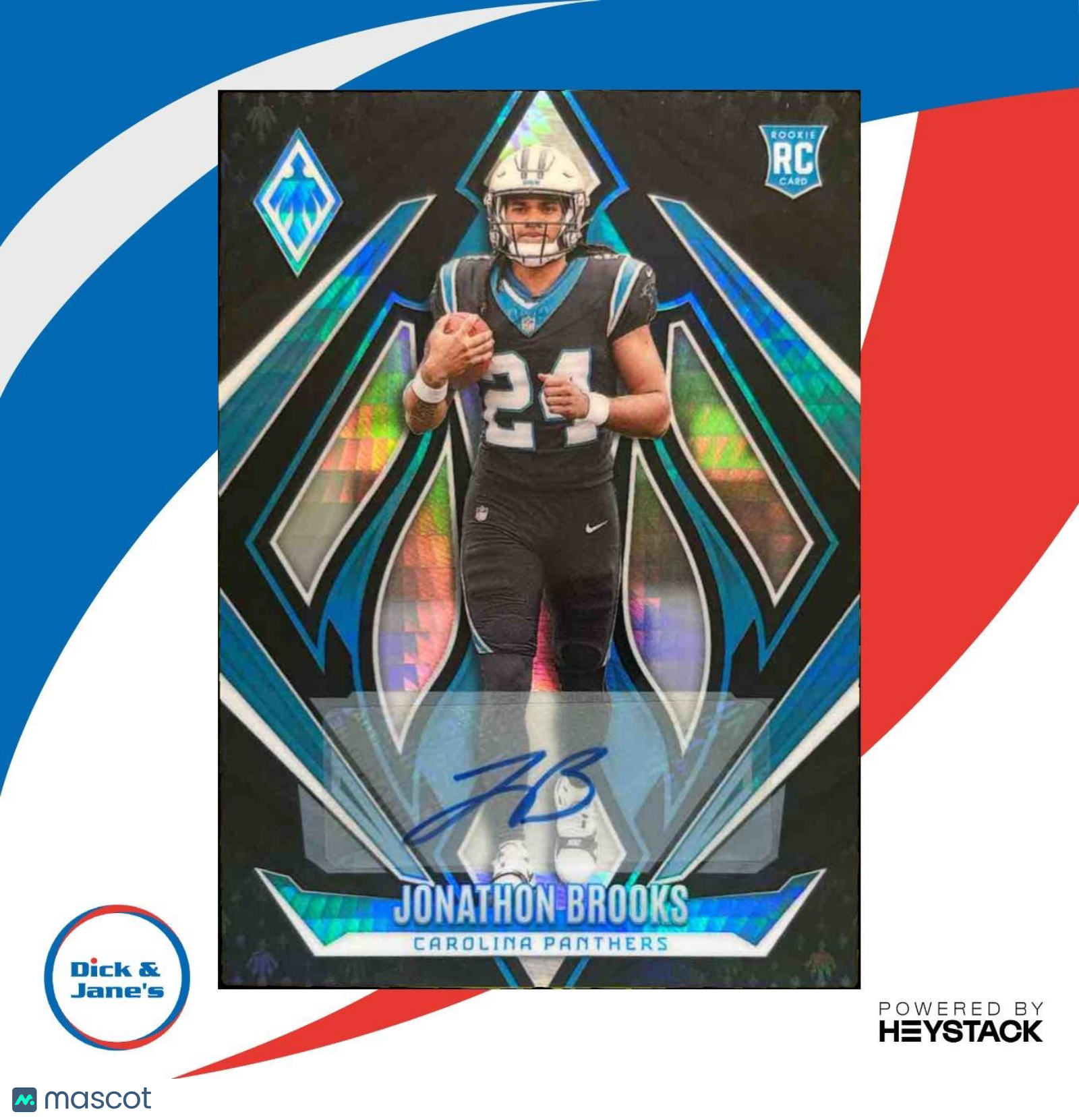 2024 Panini Phoenix Jonathon Brooks Rookie Auto Black