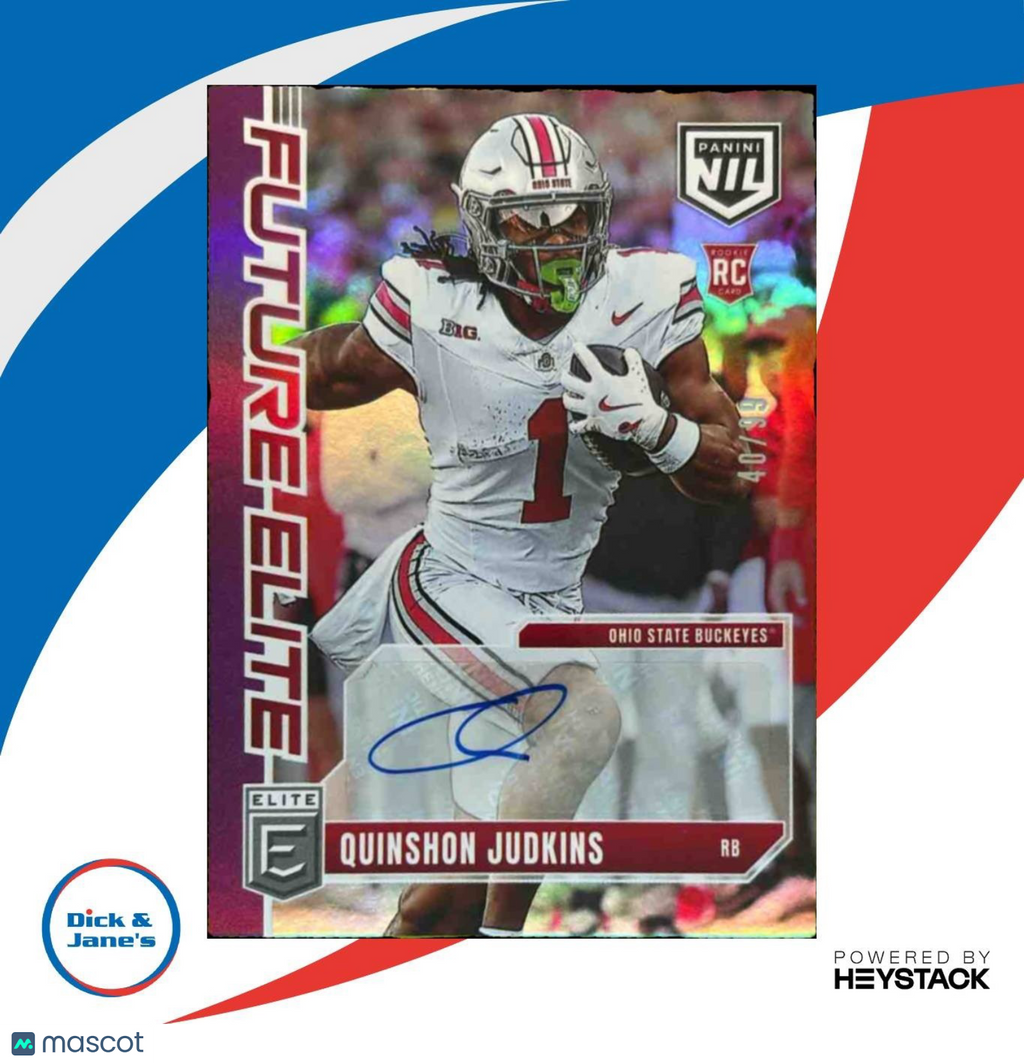 2025 Donruss Elite Quinshon Judkins Future NIL Auto