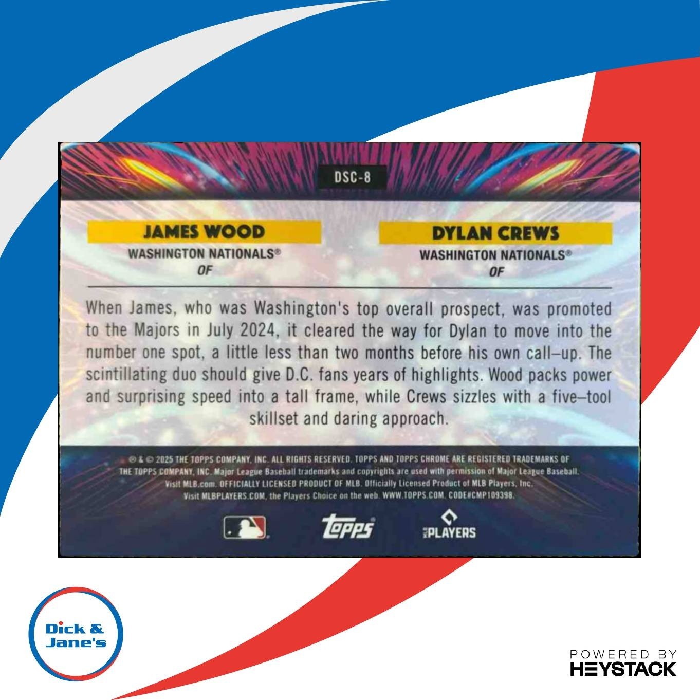 2025 Topps Cosmic Chrome James Wood Dylan Crews Star