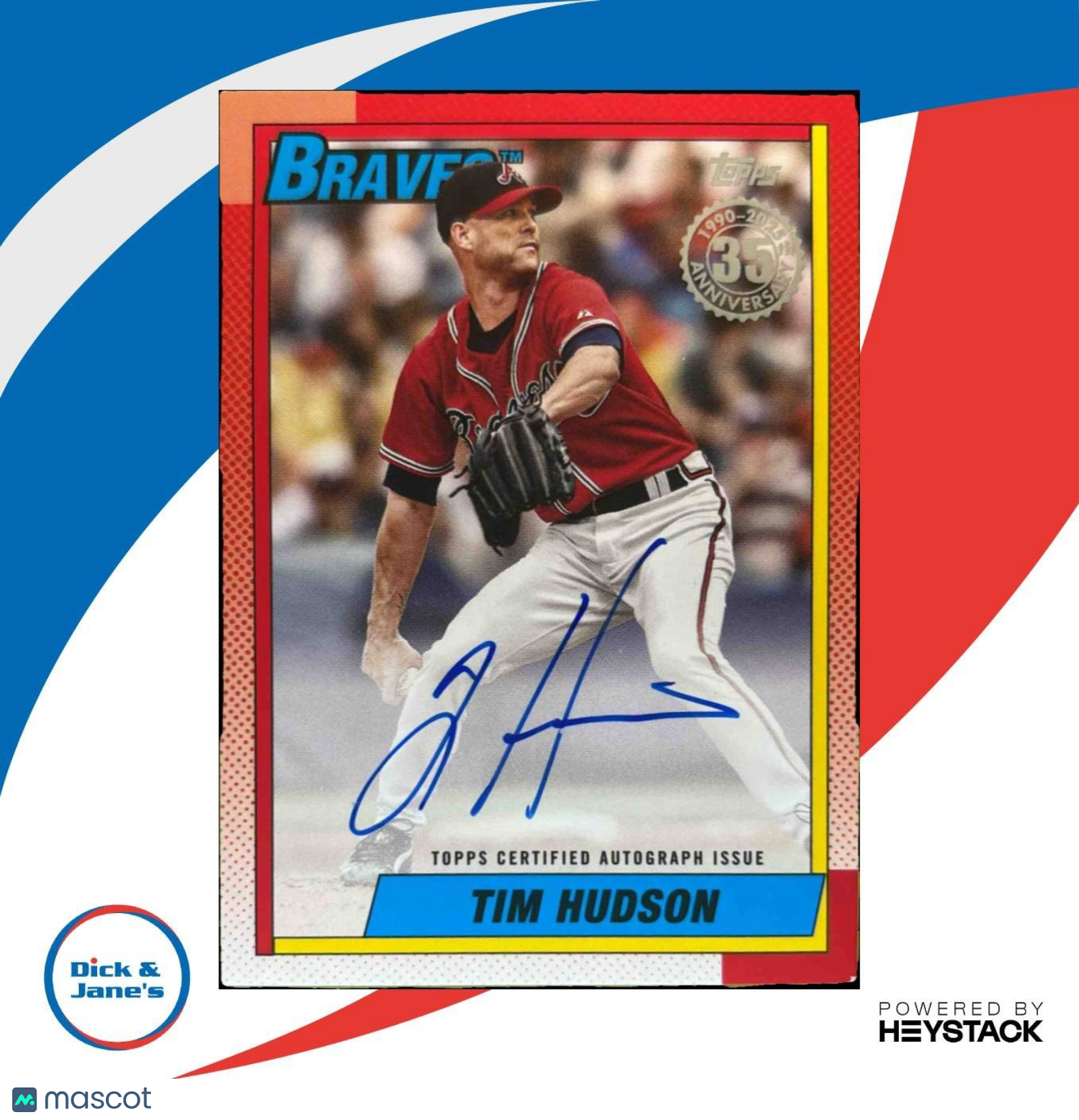 2025 Topps Tim Hudson 1990 Baseball Auto (Series 2)